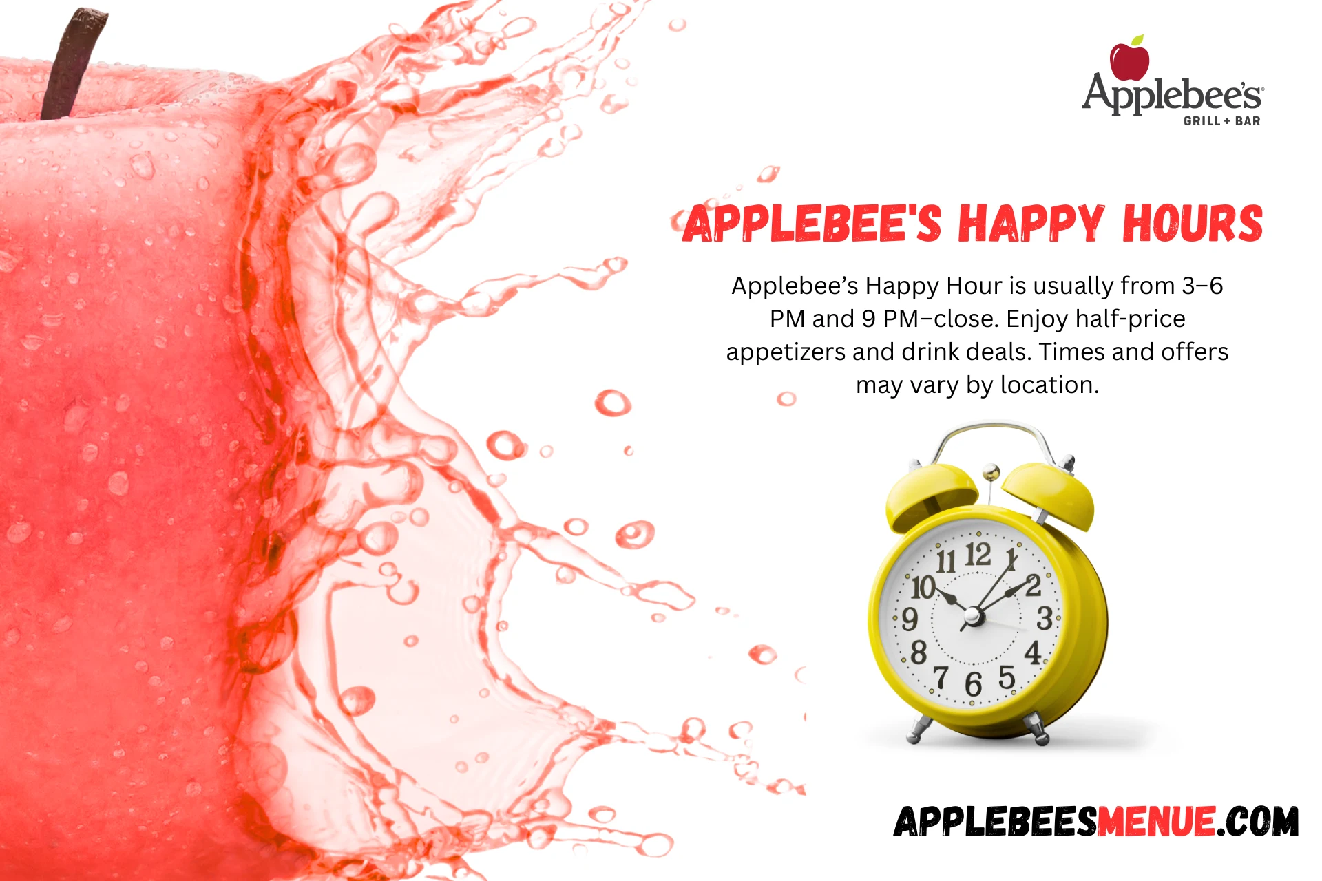 Applebee’s Happy Hour Menu with Prices and Time 2025